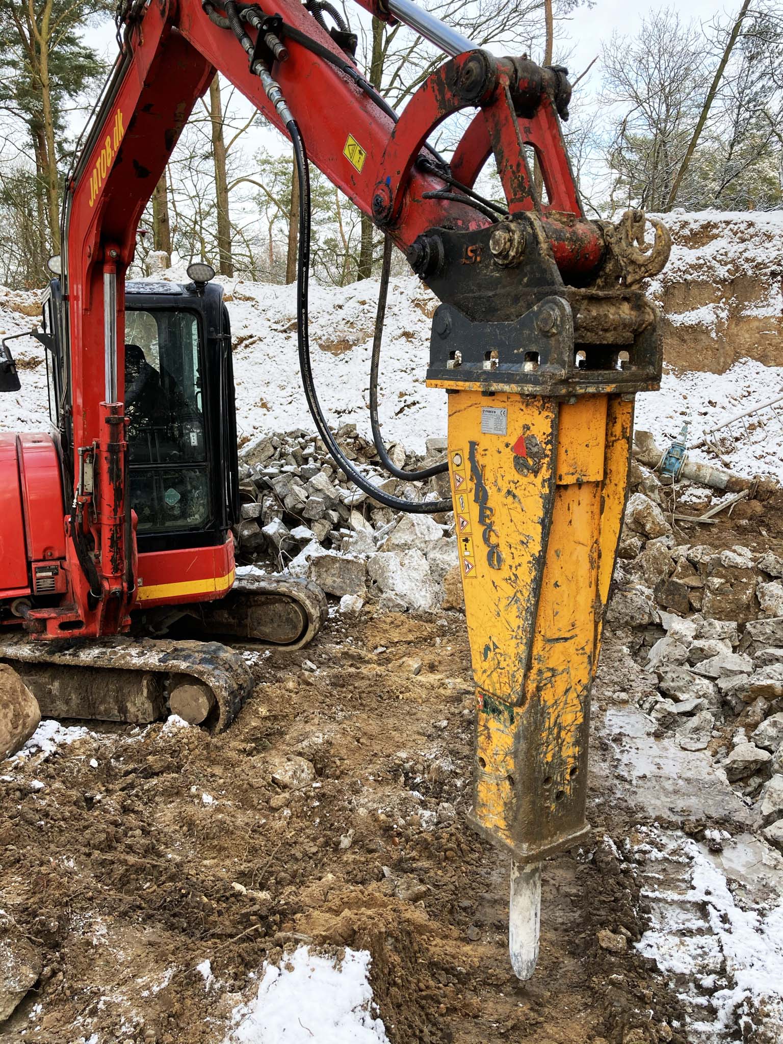Nedbrydning af gammelt vandværk i Bjerringbro